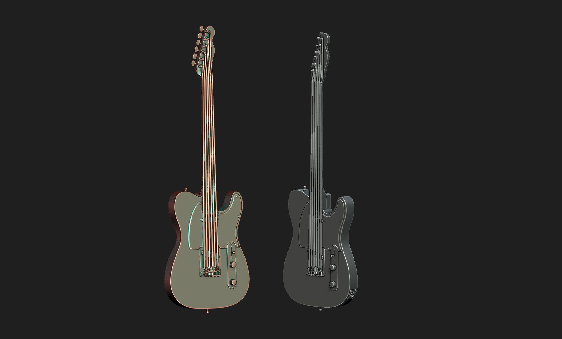 Telecaster Guitar 3D Model - TurboSquid 2139706