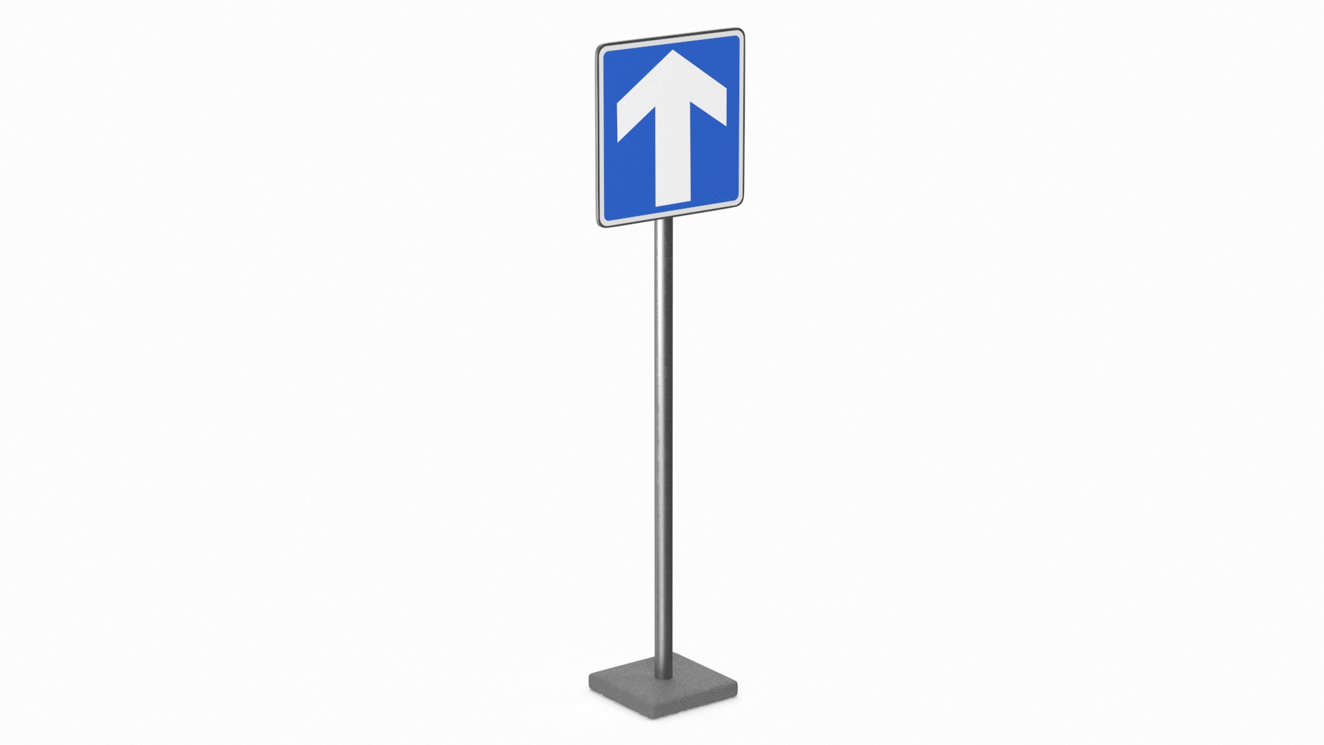 3D Model Road Sign One Way Traffic - TurboSquid 2211843