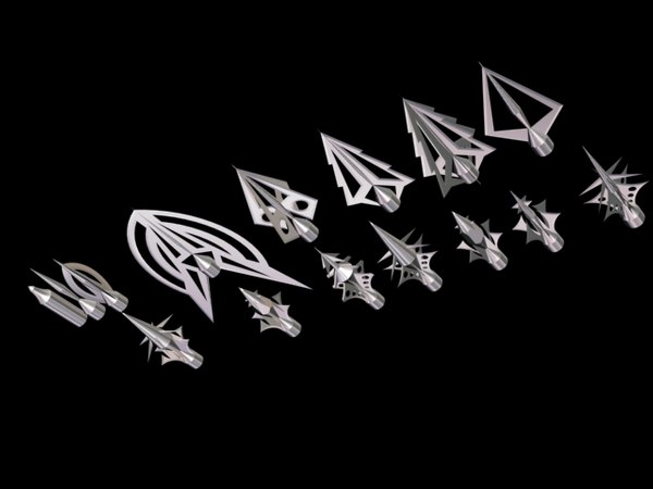 warheads arrows medieval kit 3d model