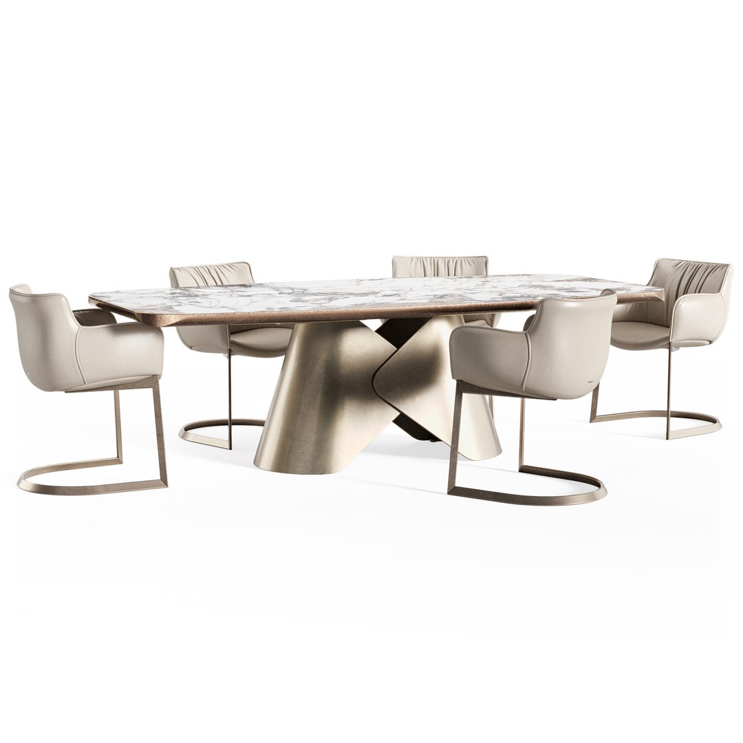 Scott keramik table Rhonda chair 3D model - TurboSquid 2182523