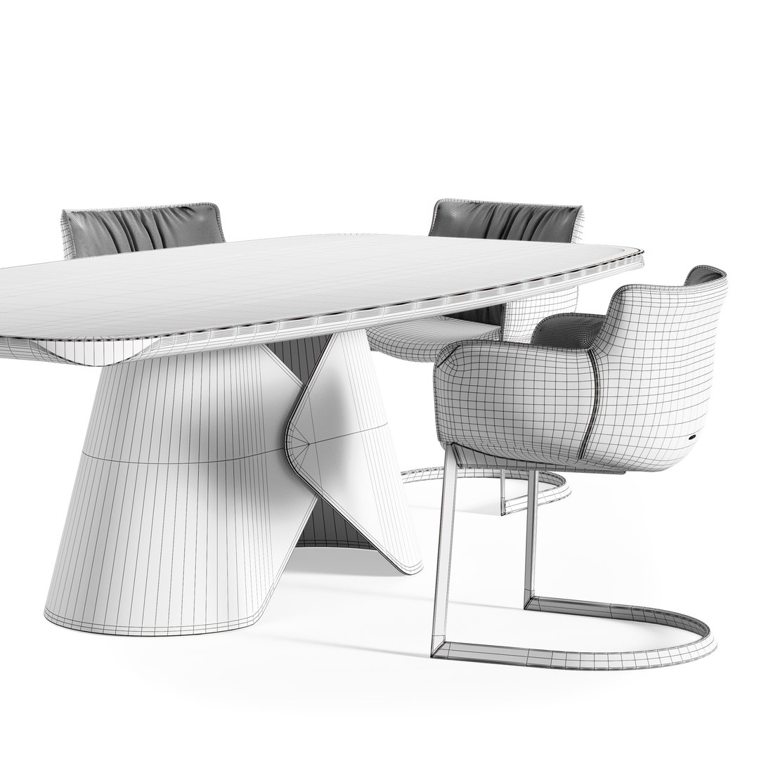 Scott keramik table Rhonda chair 3D model - TurboSquid 2182523