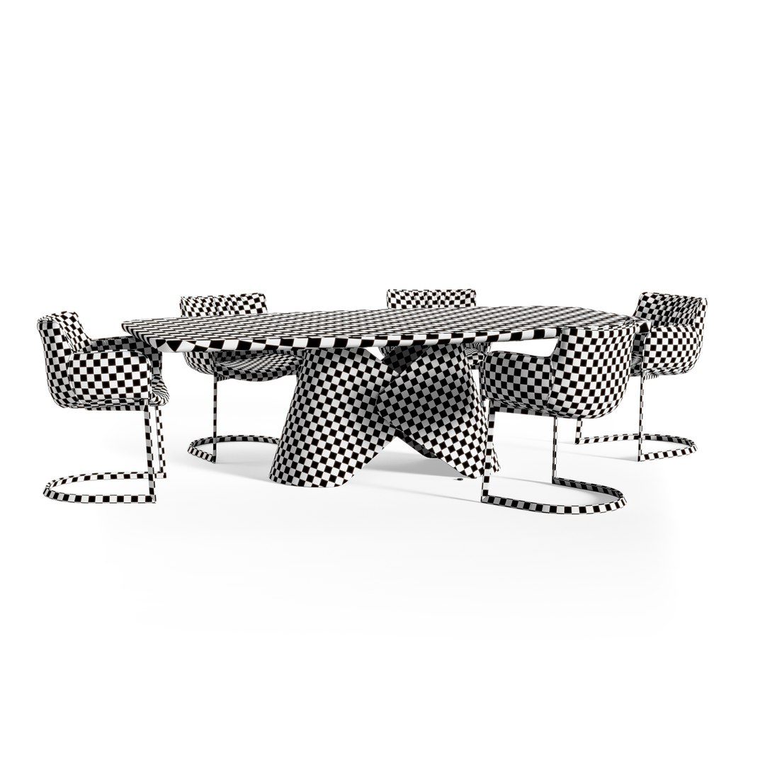 Scott keramik table Rhonda chair 3D model - TurboSquid 2182523