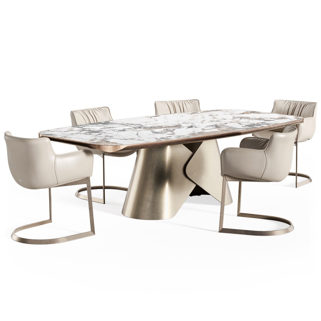 Scott keramik table Rhonda chair 3D model - TurboSquid 2182523
