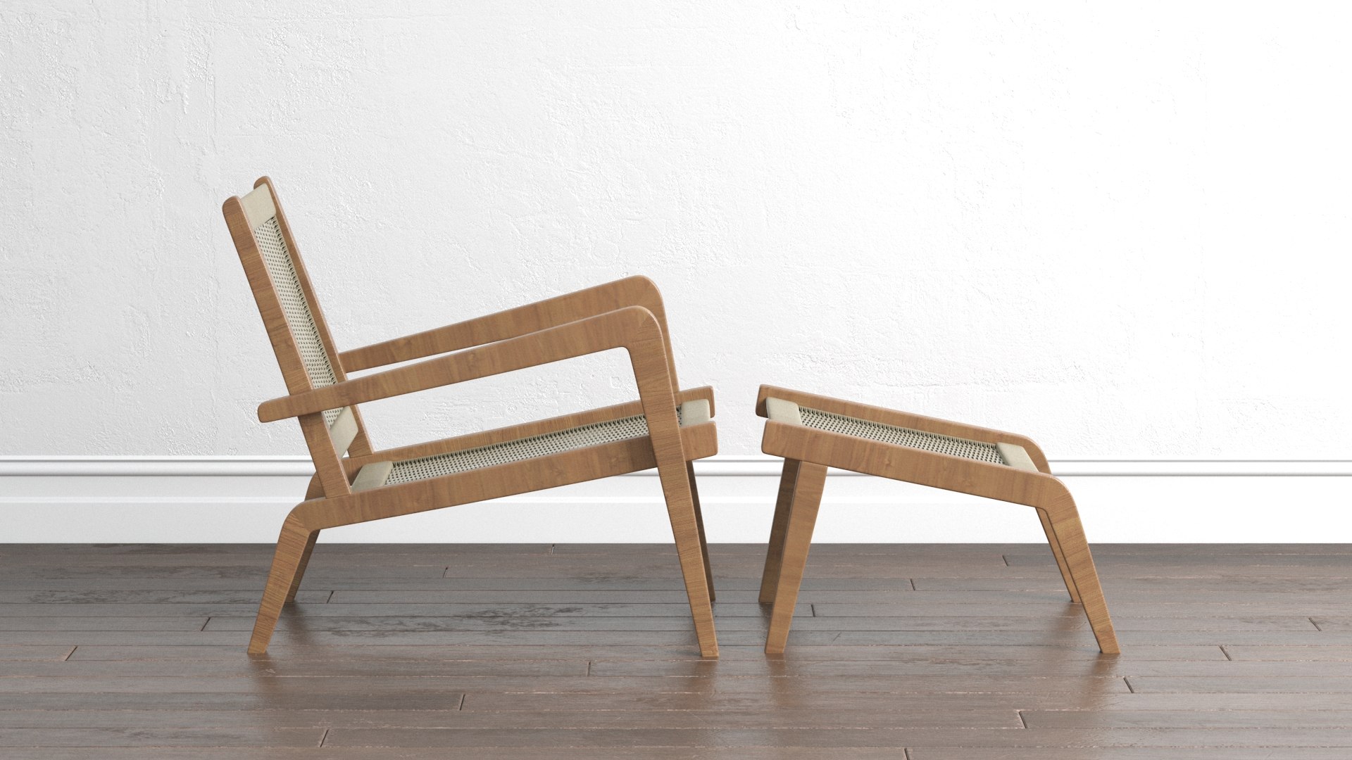 3D BLOC Ibiza Occasional Armchair And Ottoman 3D Model Model ...