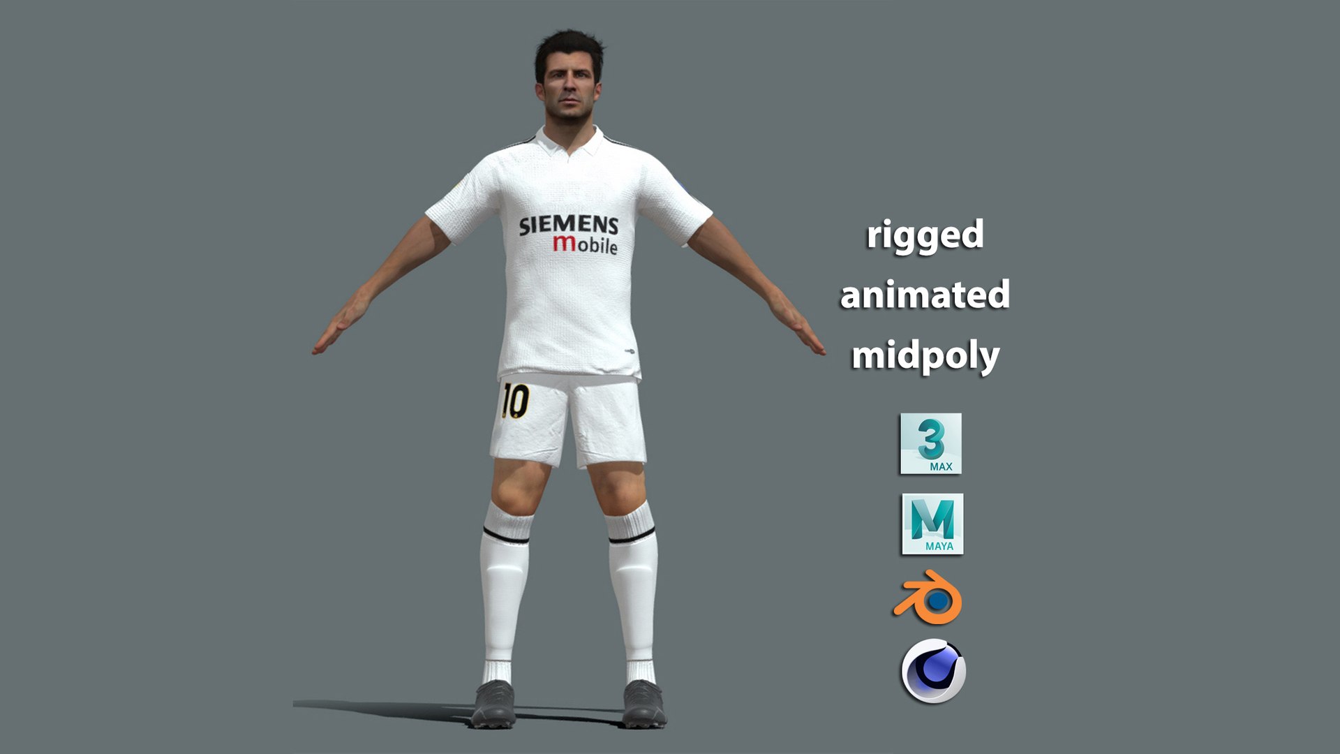 T-Pose Rigged Luis Figo 3D - TurboSquid 2262263