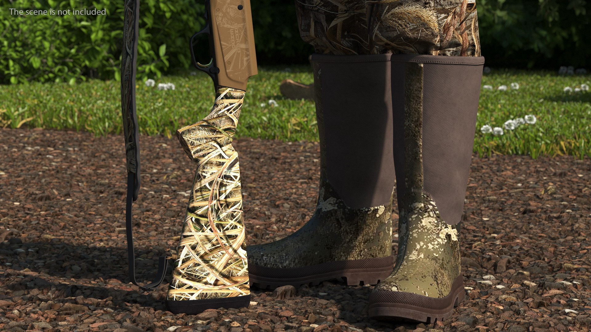 3D Man On Duck Hunt Standing In Grass Camo Fur - TurboSquid 1959533