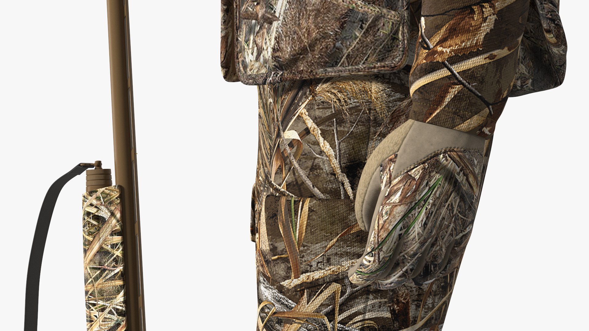 3D Man On Duck Hunt Standing in Grass Camo Fur - TurboSquid 1959533