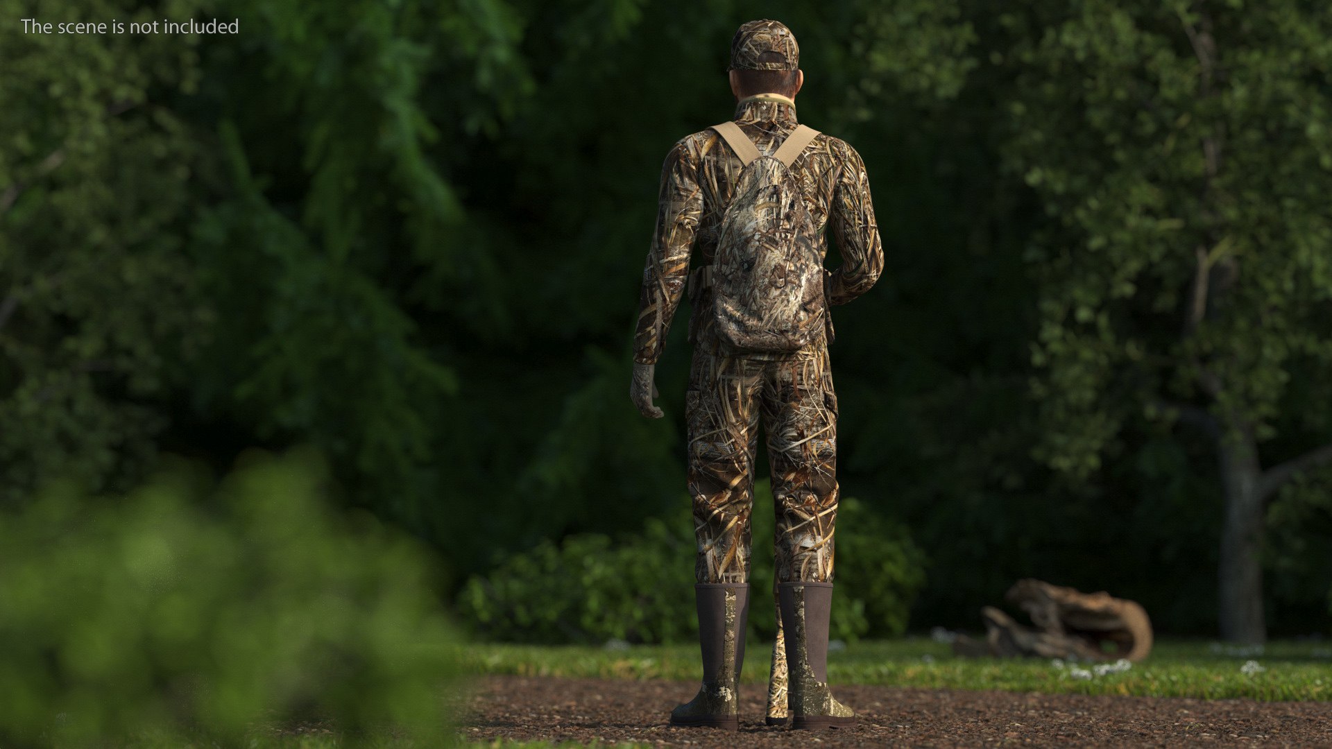 3D Man On Duck Hunt Standing In Grass Camo Fur - TurboSquid 1959533