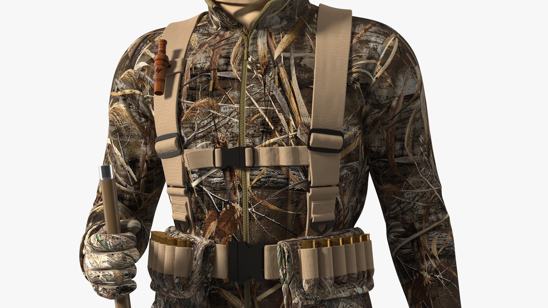 3D Man On Duck Hunt Standing in Grass Camo Fur - TurboSquid 1959533