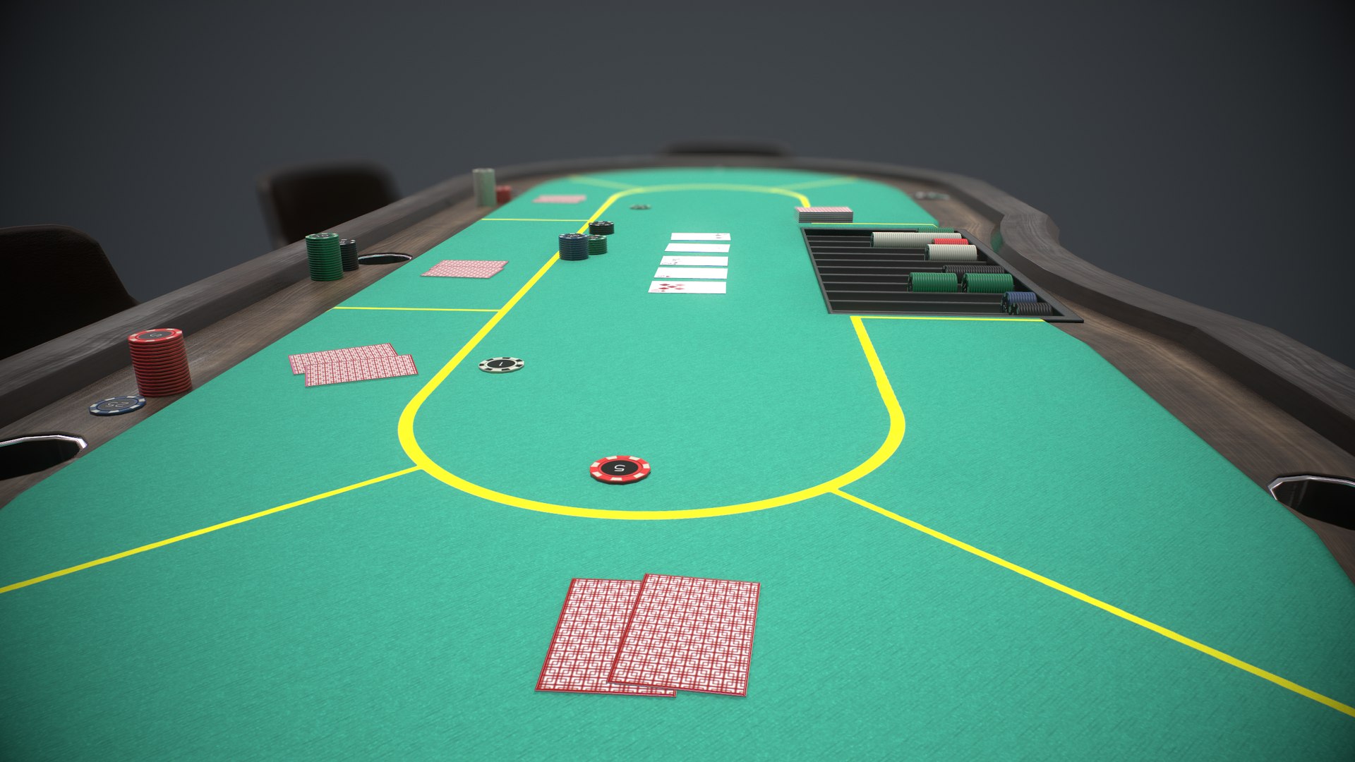 3D pbr poker table model - TurboSquid 1457710
