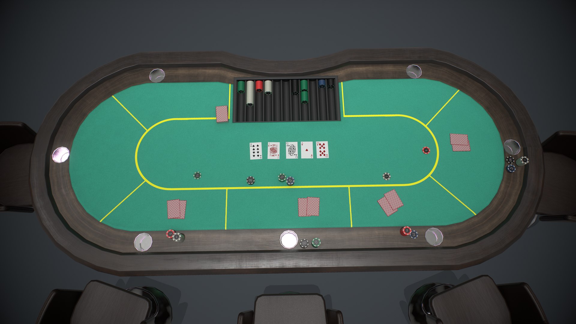3D pbr poker table model - TurboSquid 1457710