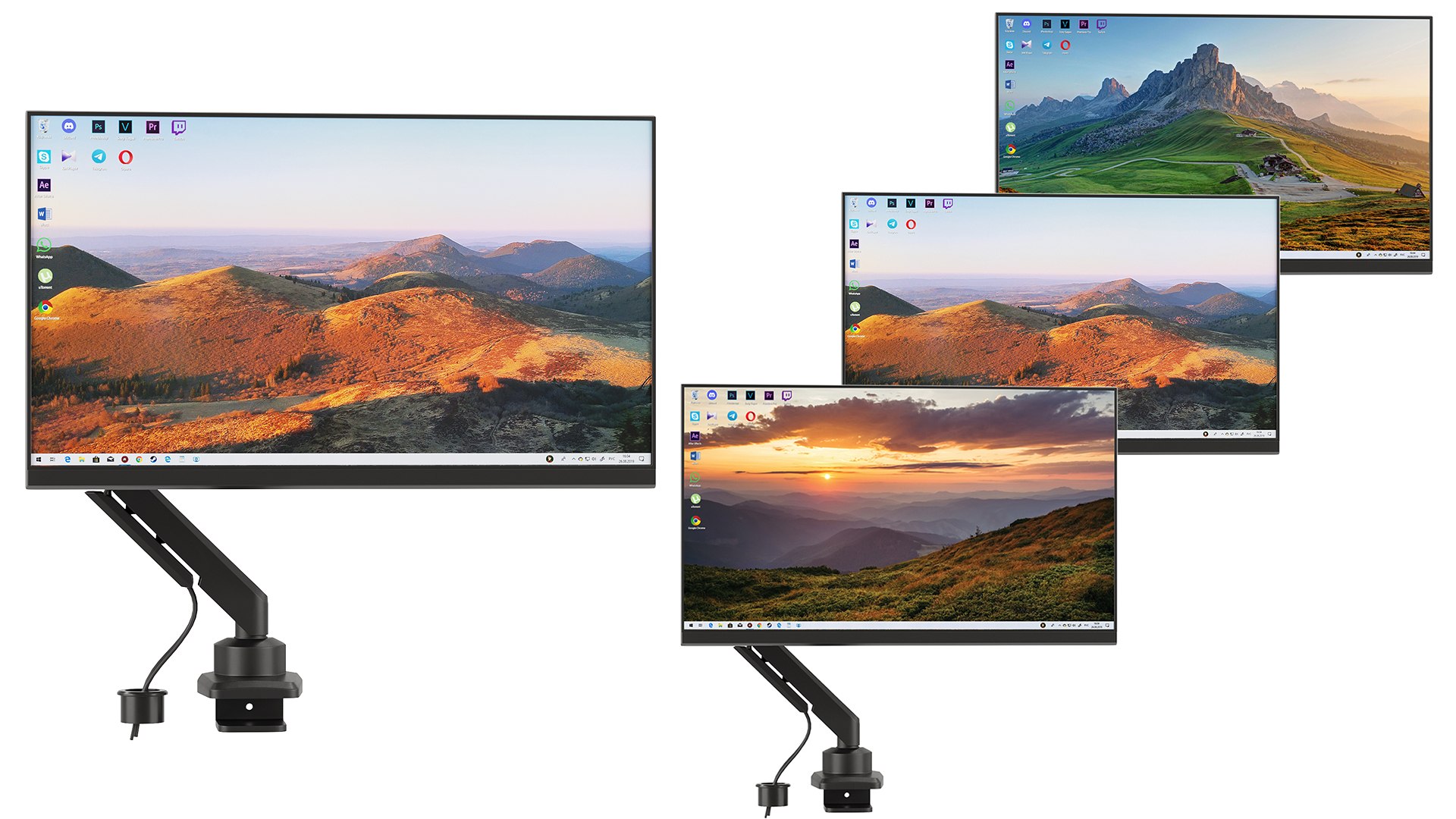 3D Samsung Monitors And ONKRON Brackets 3D Model - TurboSquid 2395023