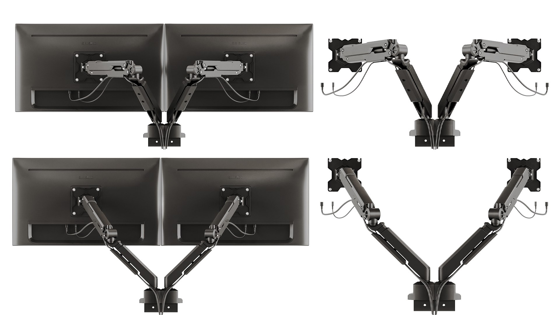 3D Samsung Monitors And ONKRON Brackets 3D Model - TurboSquid 2395023