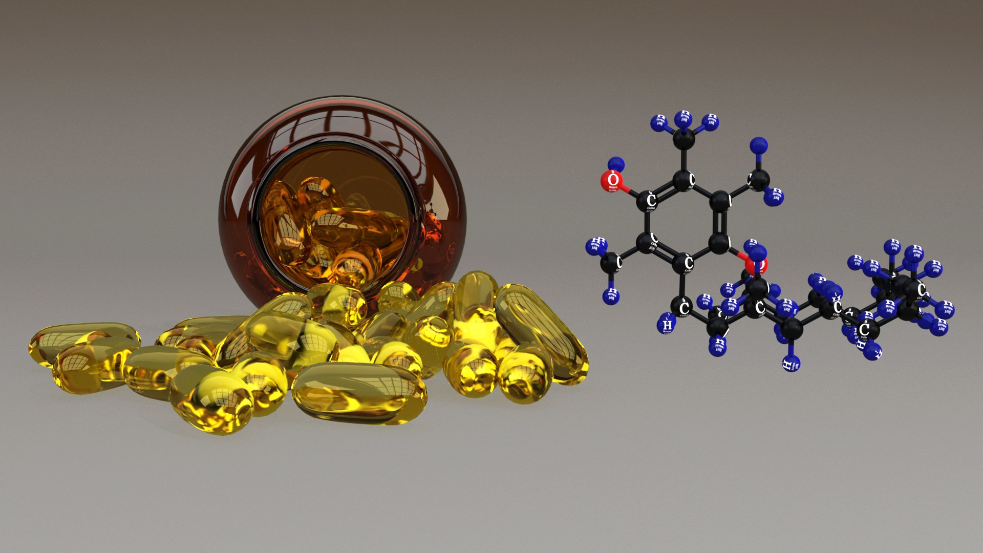 3D vitamin capsuled molecular - TurboSquid 1447845