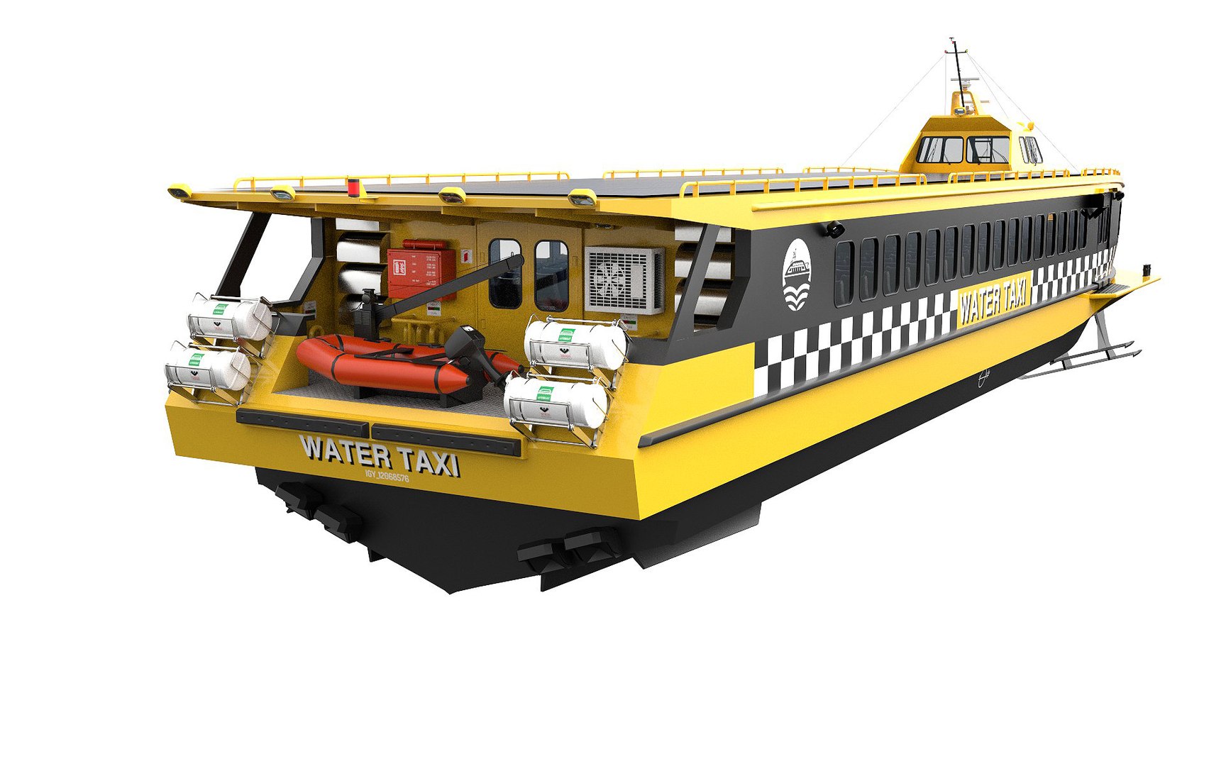 Fast Passanger Ferry Yellow 3D - TurboSquid 1999555
