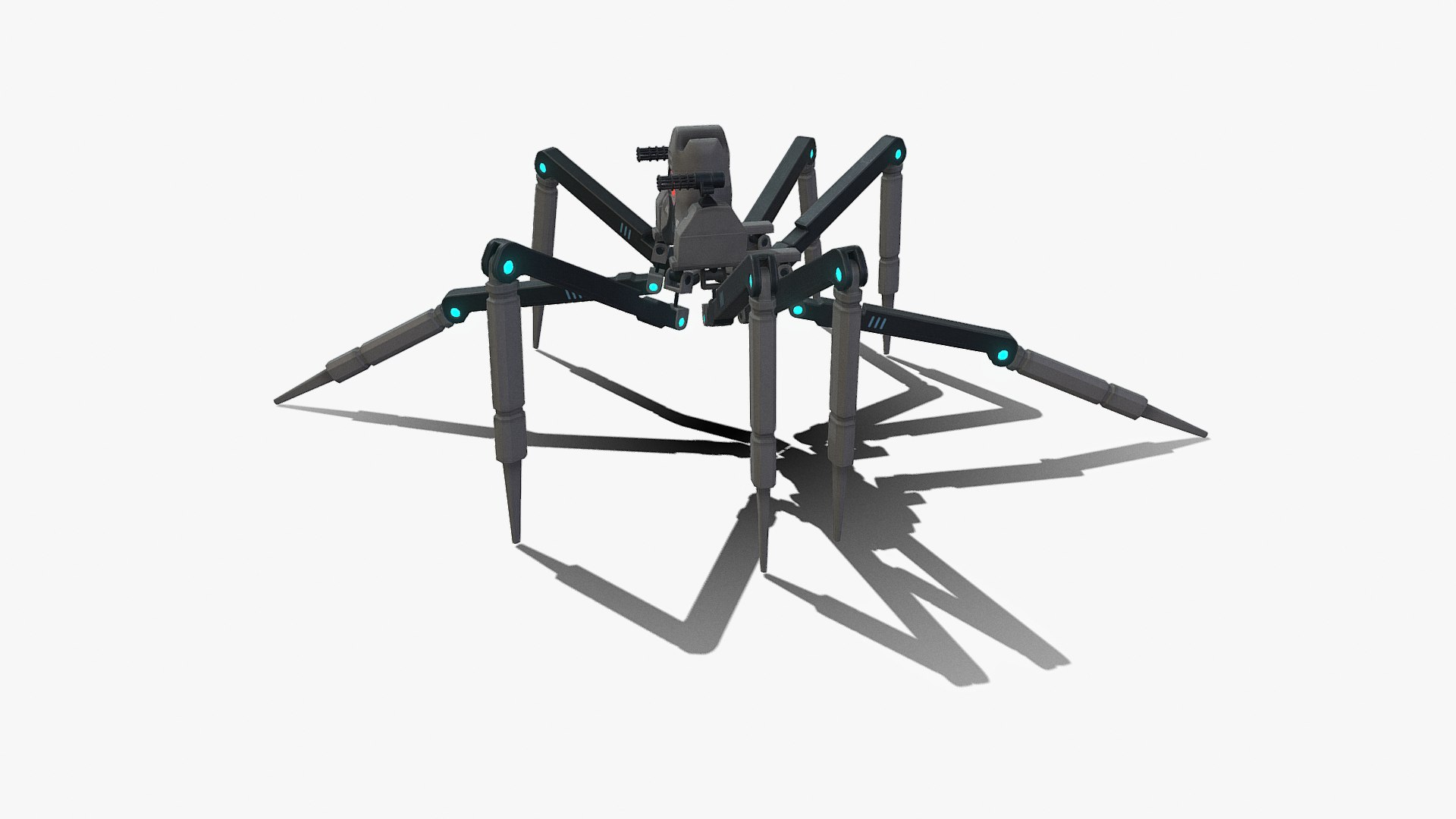 3D spider bot v3 rigged and animated model - TurboSquid 2166065