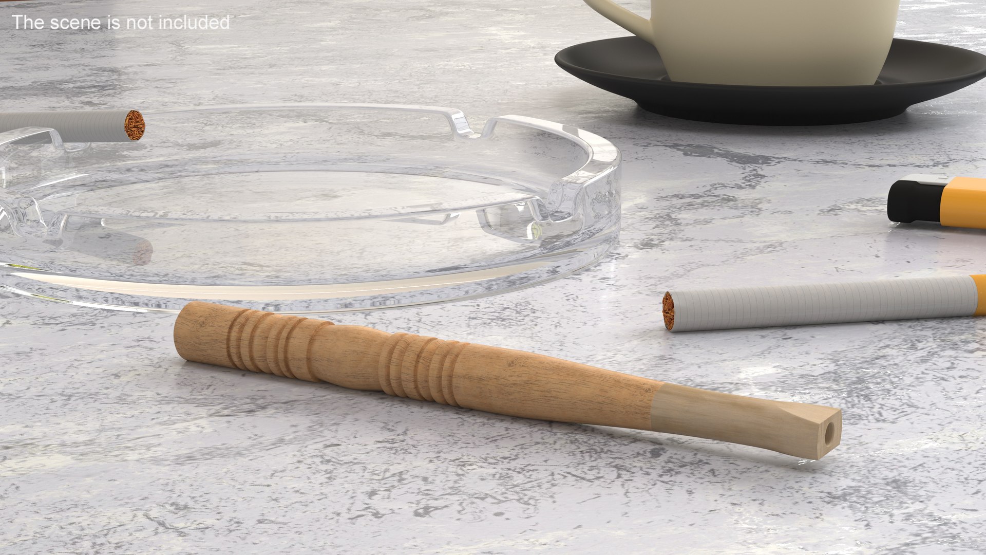 3D Model Handmade Cigarette Holder Long Light - TurboSquid 2211473