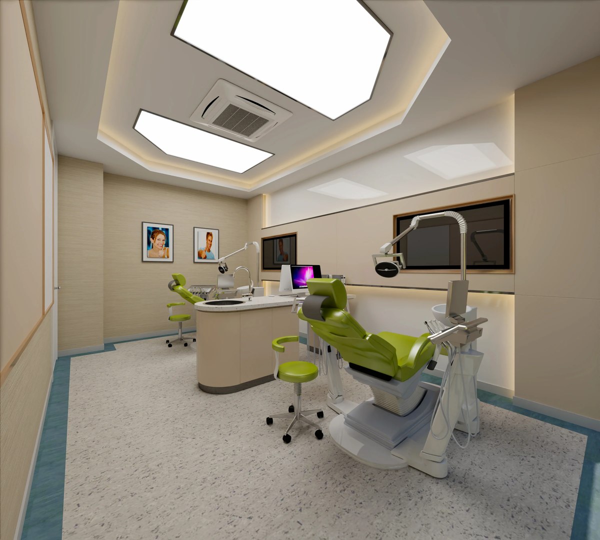 3D Dental Office Reception Area Model - TurboSquid 2226167