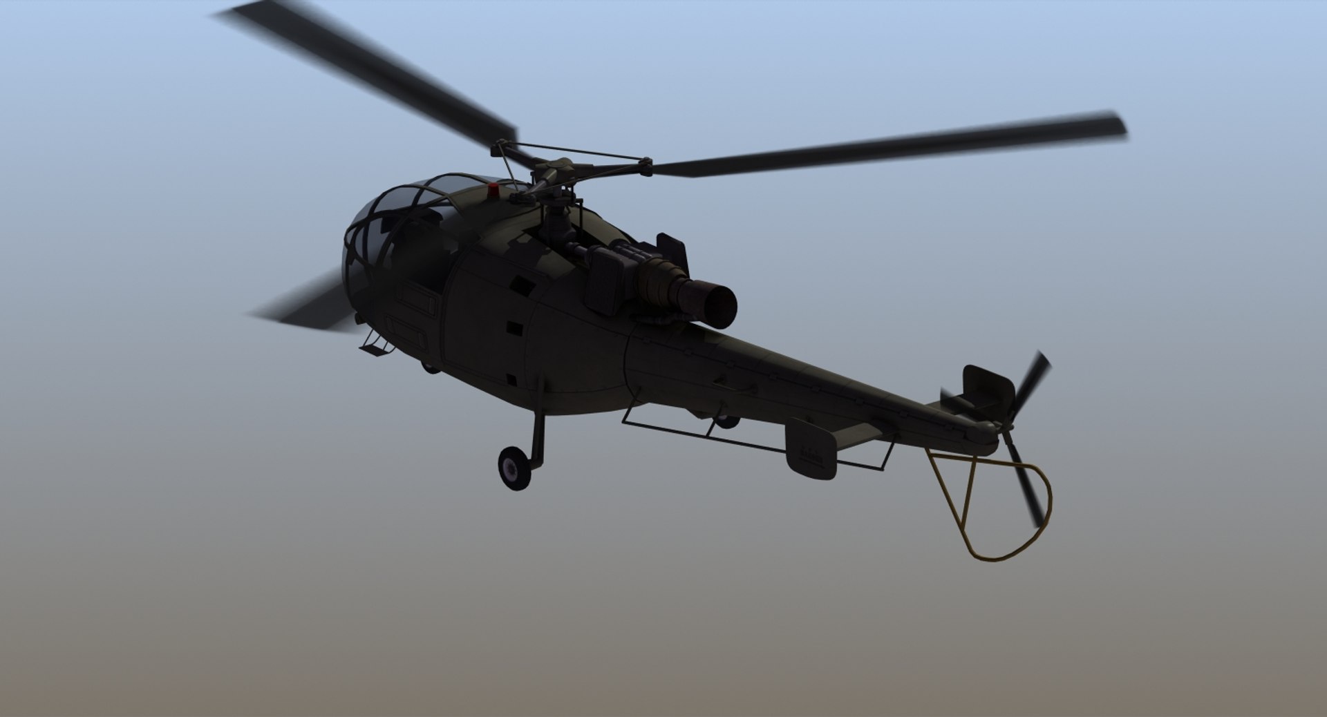 3D Sa316b Alouette Iii Helicopter Model - TurboSquid 1158843