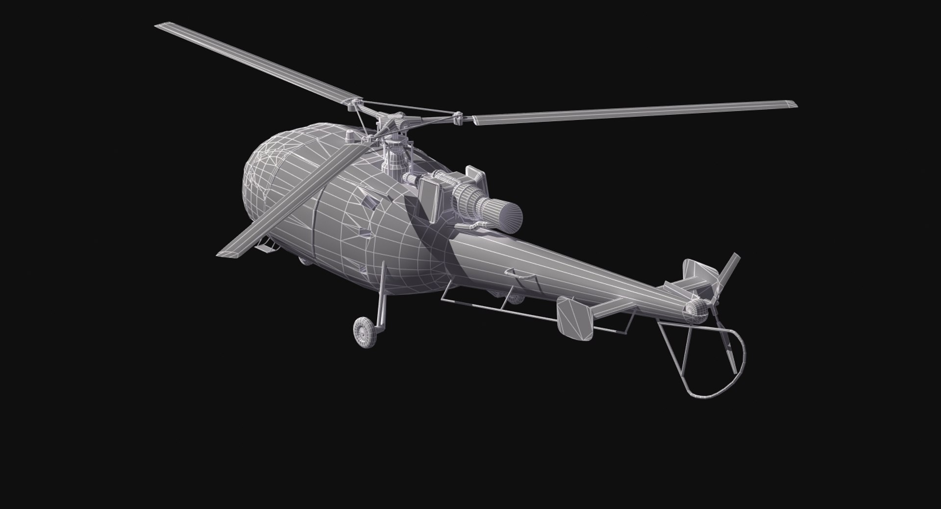 3D Sa316b Alouette Iii Helicopter Model - TurboSquid 1158843