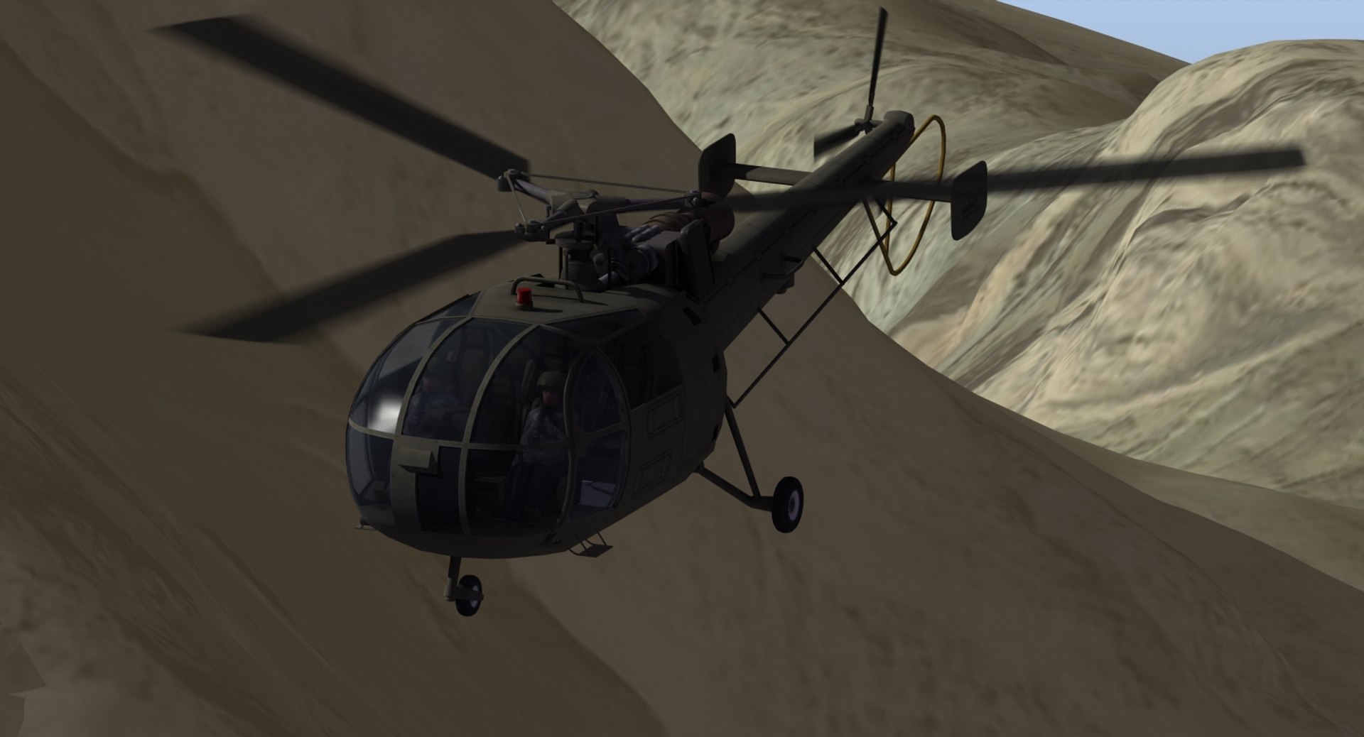 3D Sa316b Alouette Iii Helicopter Model - TurboSquid 1158843