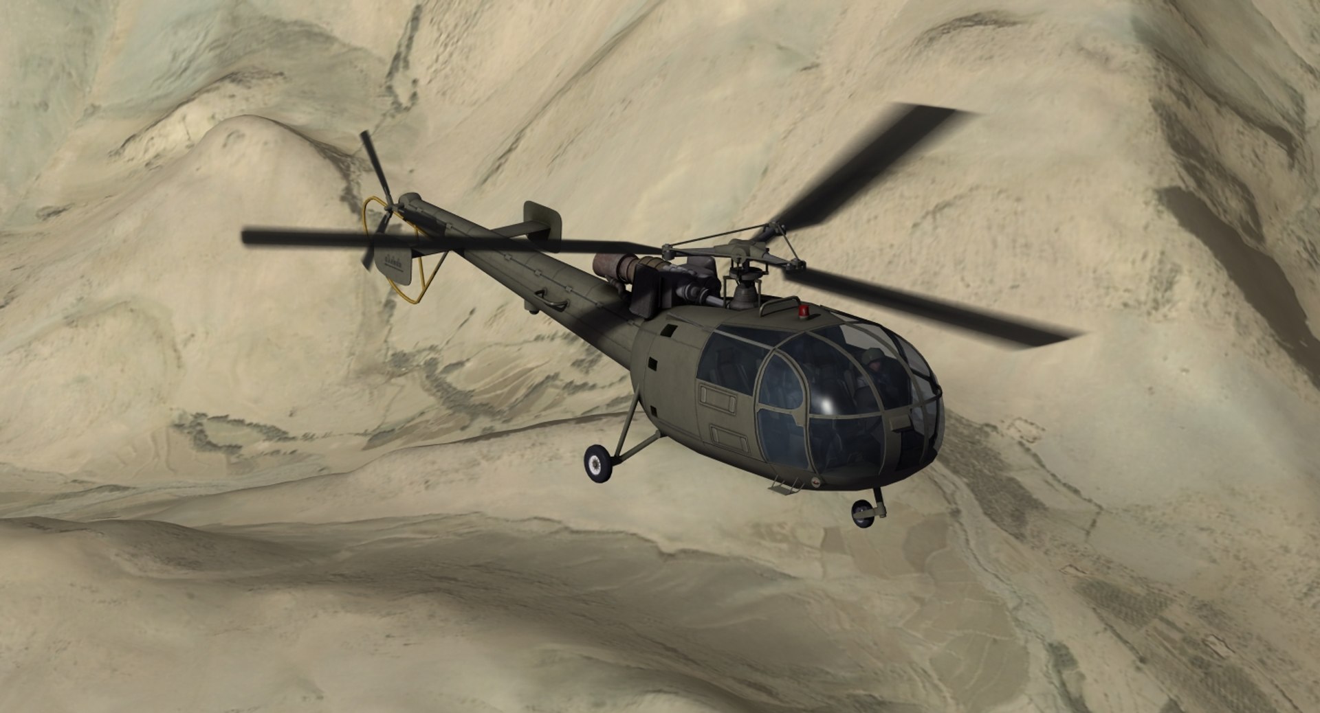 3D Sa316b Alouette Iii Helicopter Model - TurboSquid 1158843