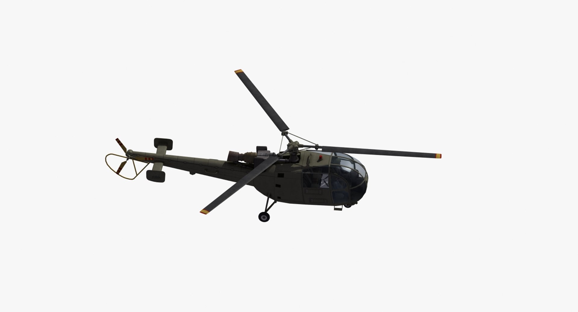 3D Sa316b Alouette Iii Helicopter Model - TurboSquid 1158843