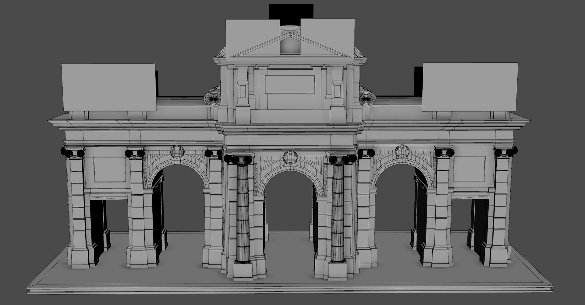 3D Puerta Alcala Arch From Madrid Model - TurboSquid 2428150