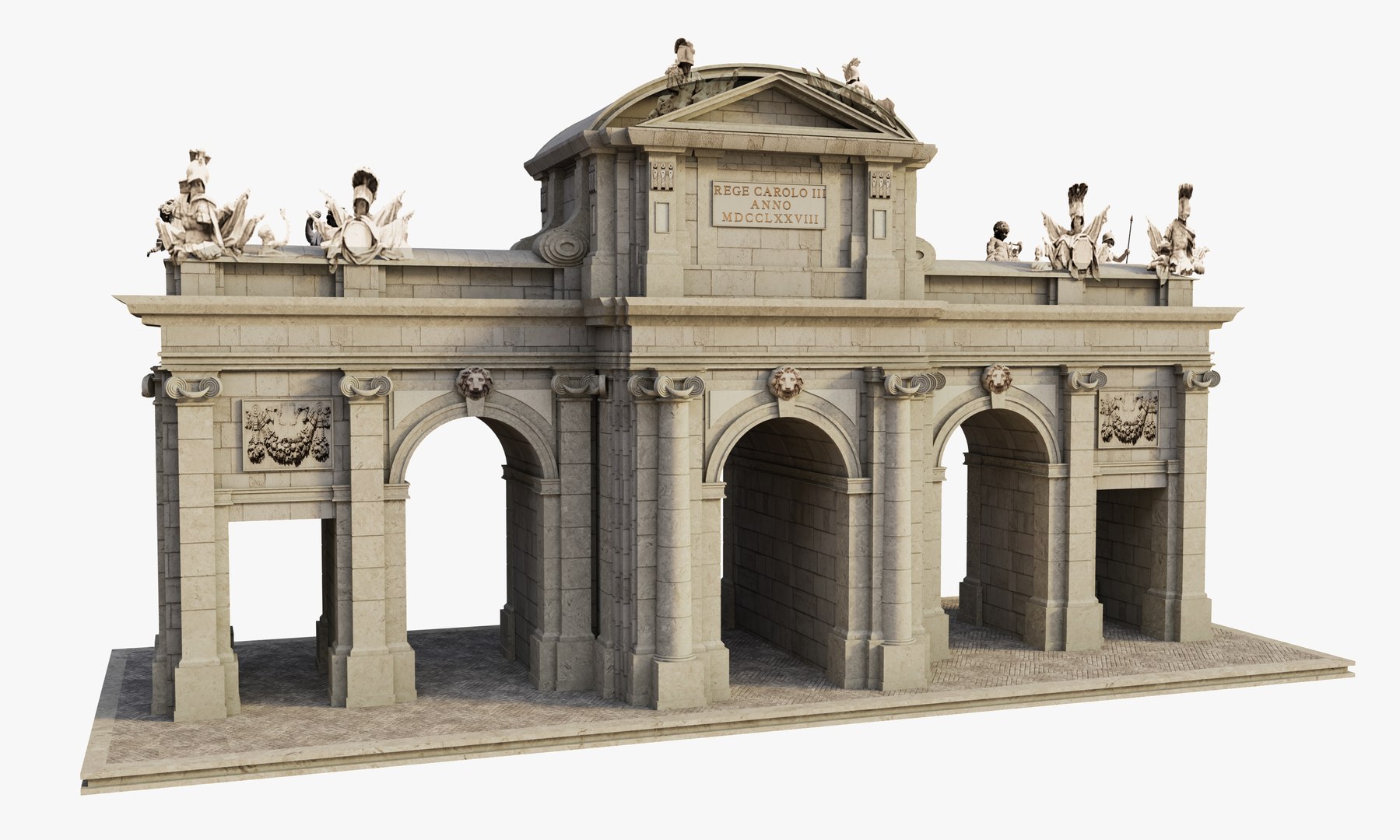 3D Puerta Alcala Arch From Madrid Model - TurboSquid 2428150