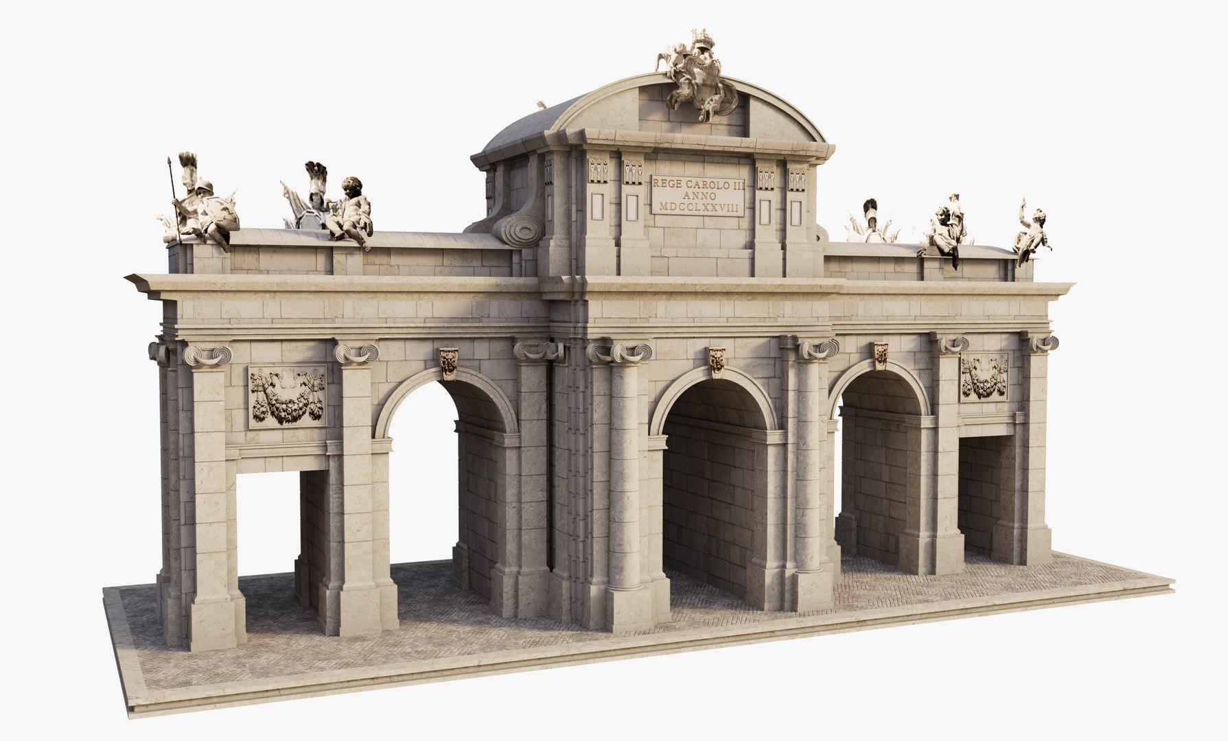 3D Puerta Alcala Arch From Madrid Model - TurboSquid 2428150