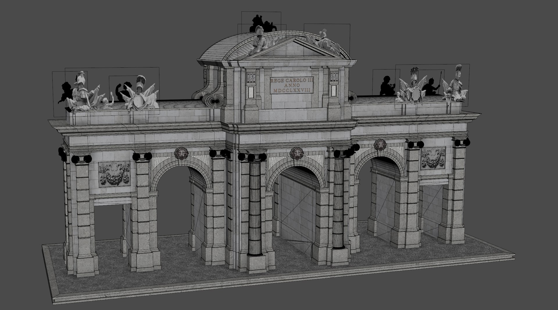 3D Puerta Alcala Arch From Madrid Model - TurboSquid 2428150