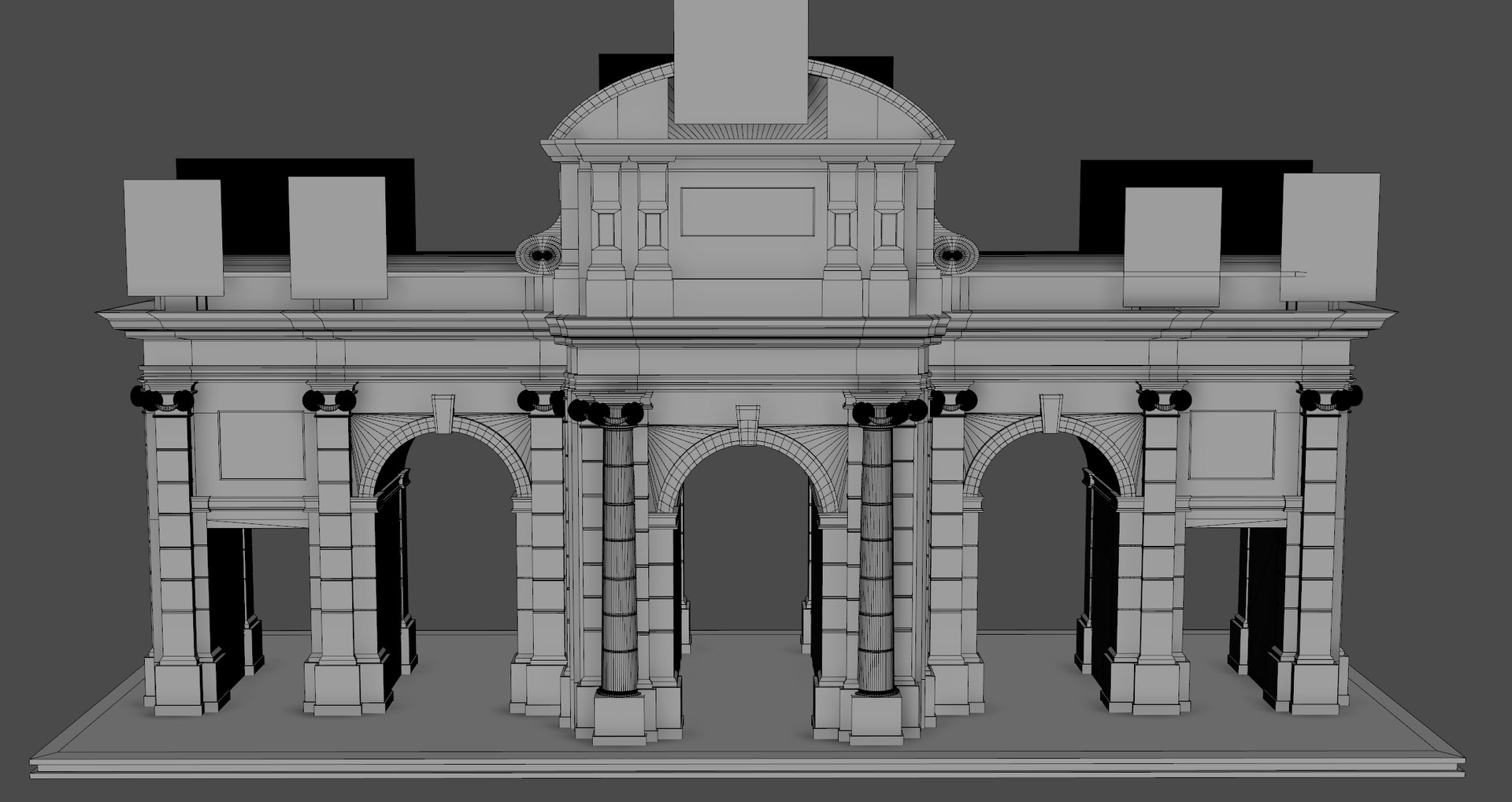 3D Puerta Alcala Arch From Madrid Model - TurboSquid 2428150
