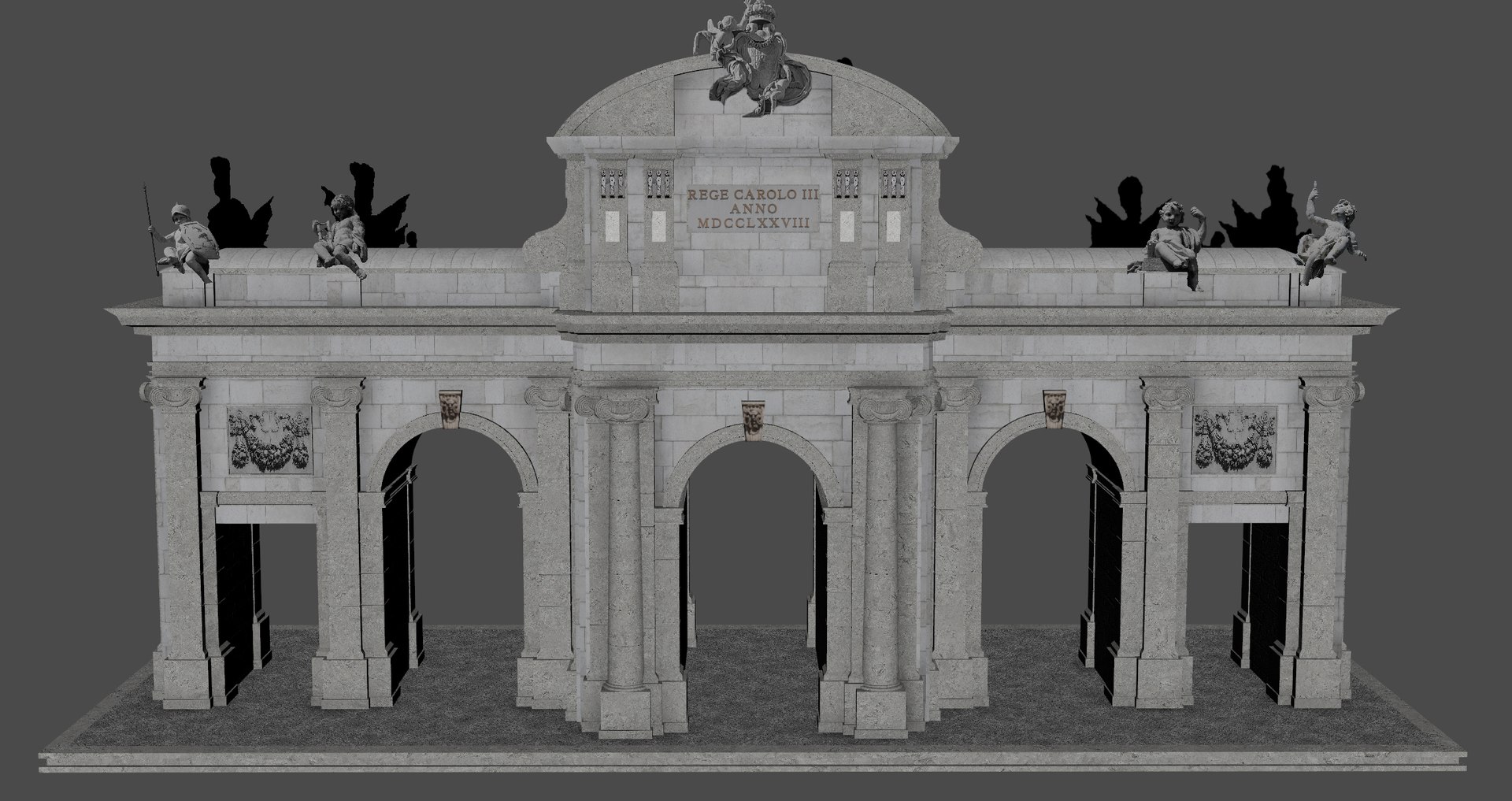 3D Puerta Alcala Arch From Madrid Model - TurboSquid 2428150