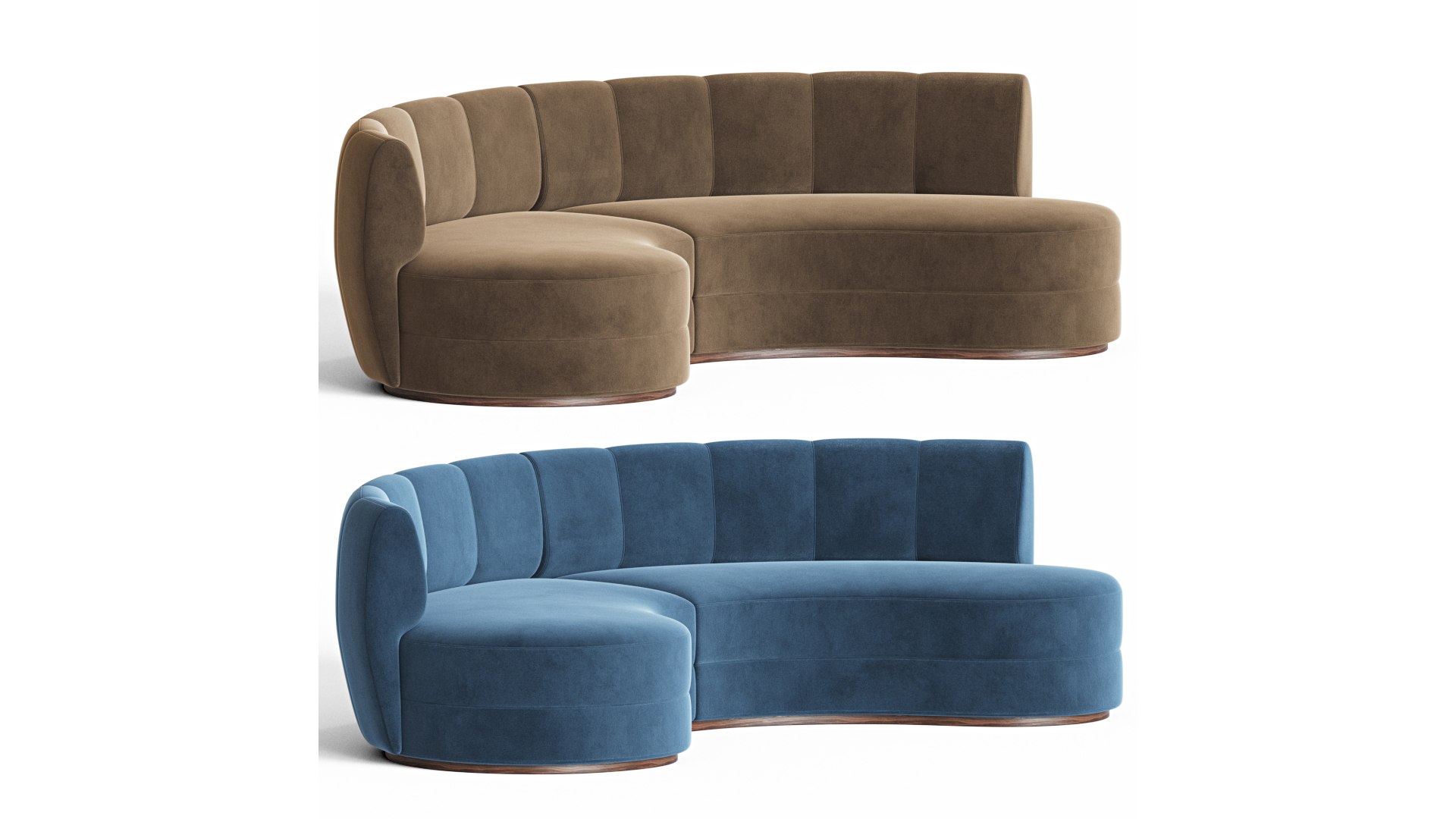 Contemporary Curved Velvet 3D Model - TurboSquid 1694929