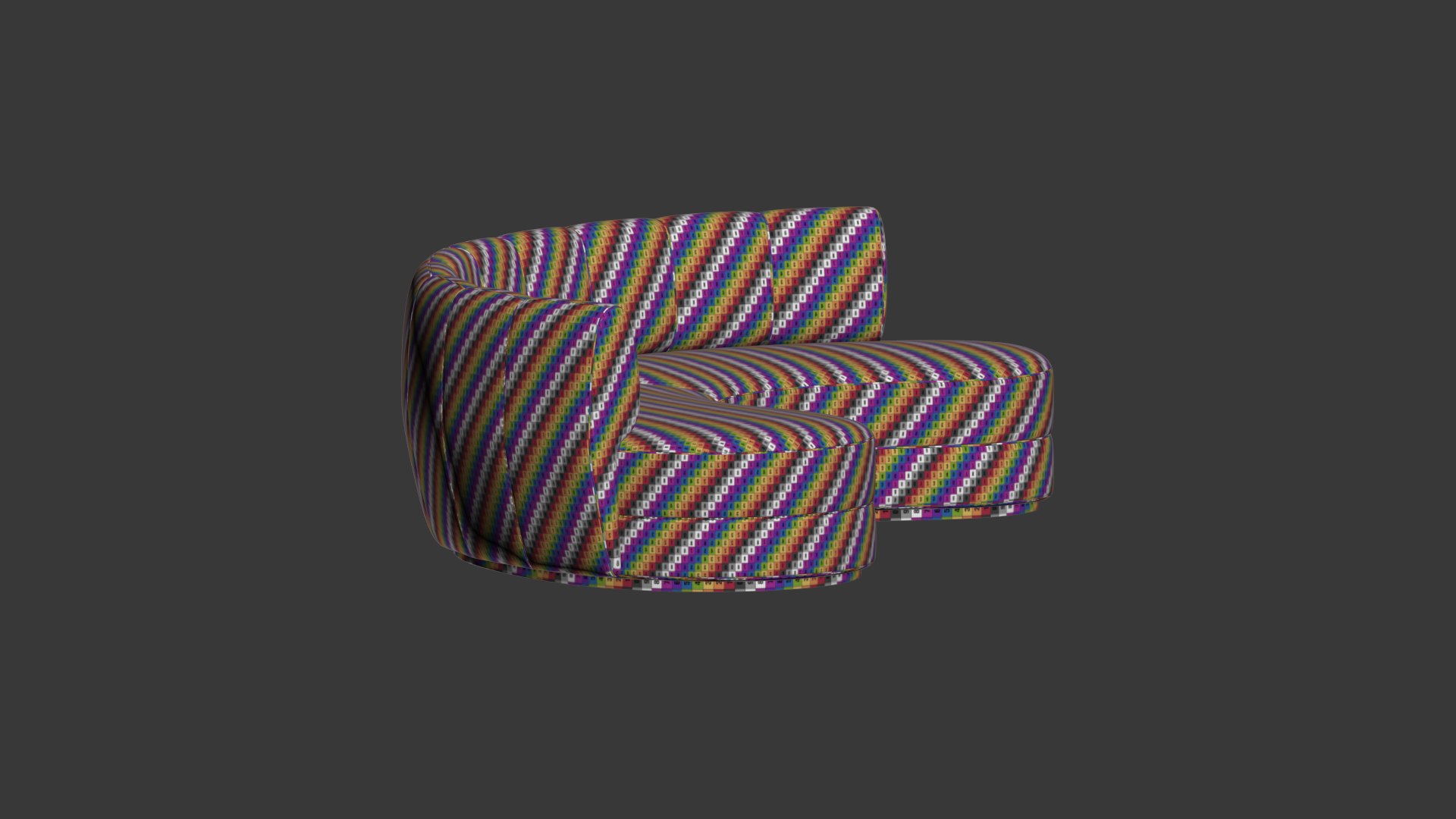 Contemporary Curved Velvet 3D Model - TurboSquid 1694929