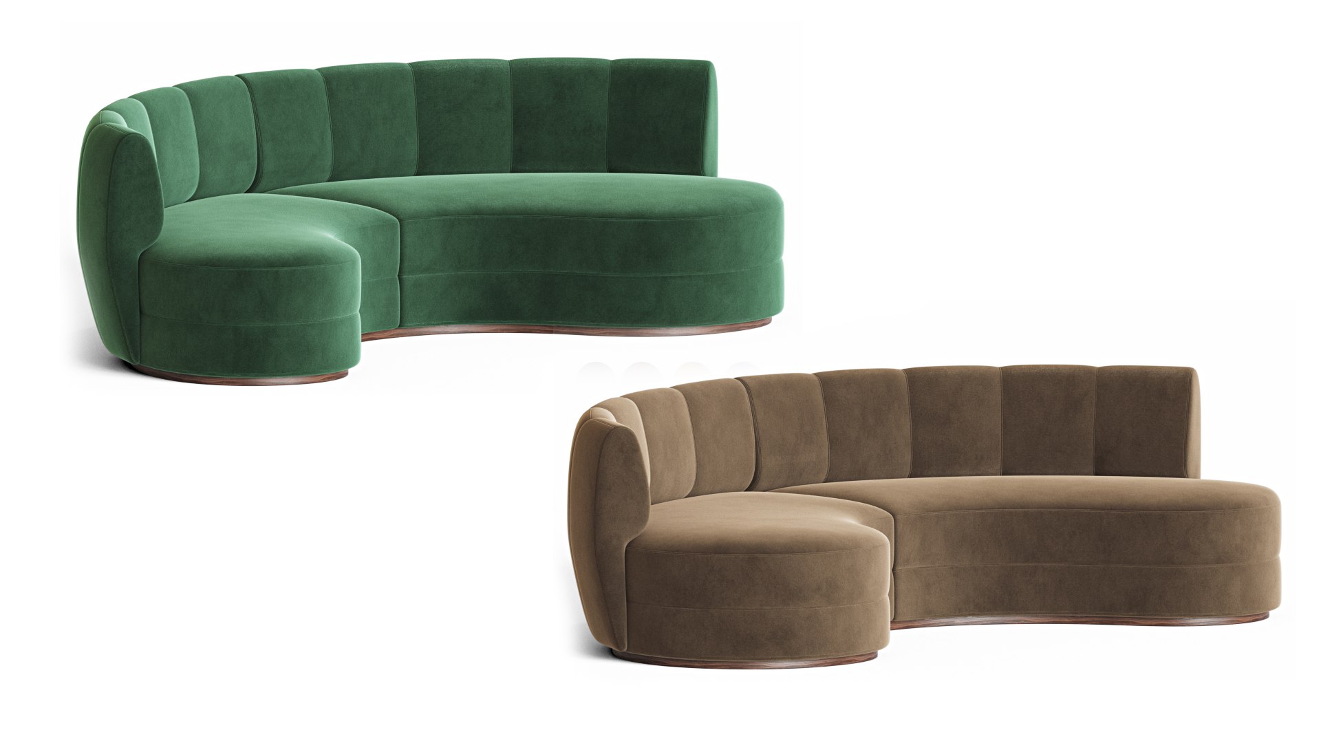 Contemporary Curved Velvet 3D Model - TurboSquid 1694929