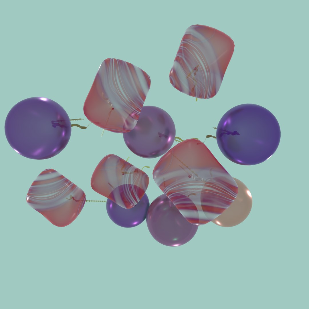 3D model heart balloons mix - TurboSquid 1511726