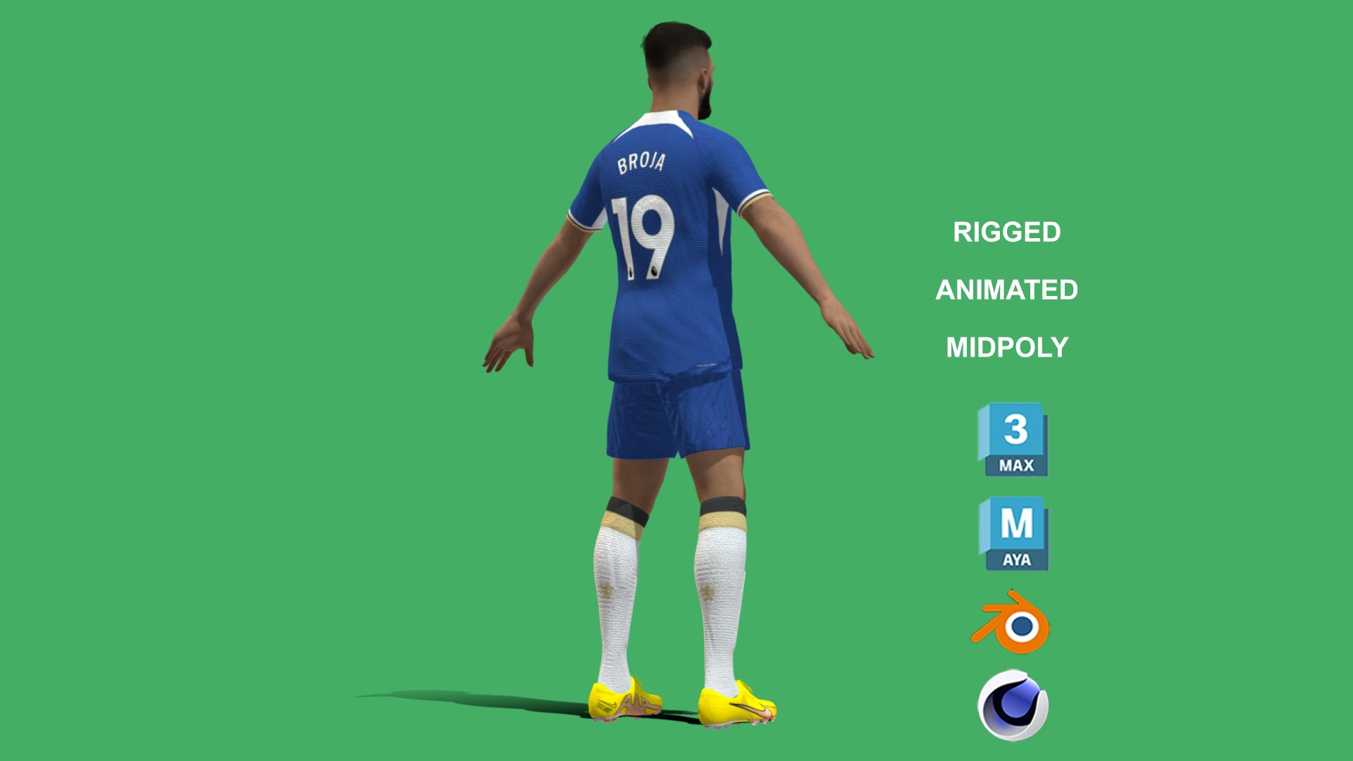 3D Rigged Armando Broja Chelsea 2024 3D Model - TurboSquid 2145161