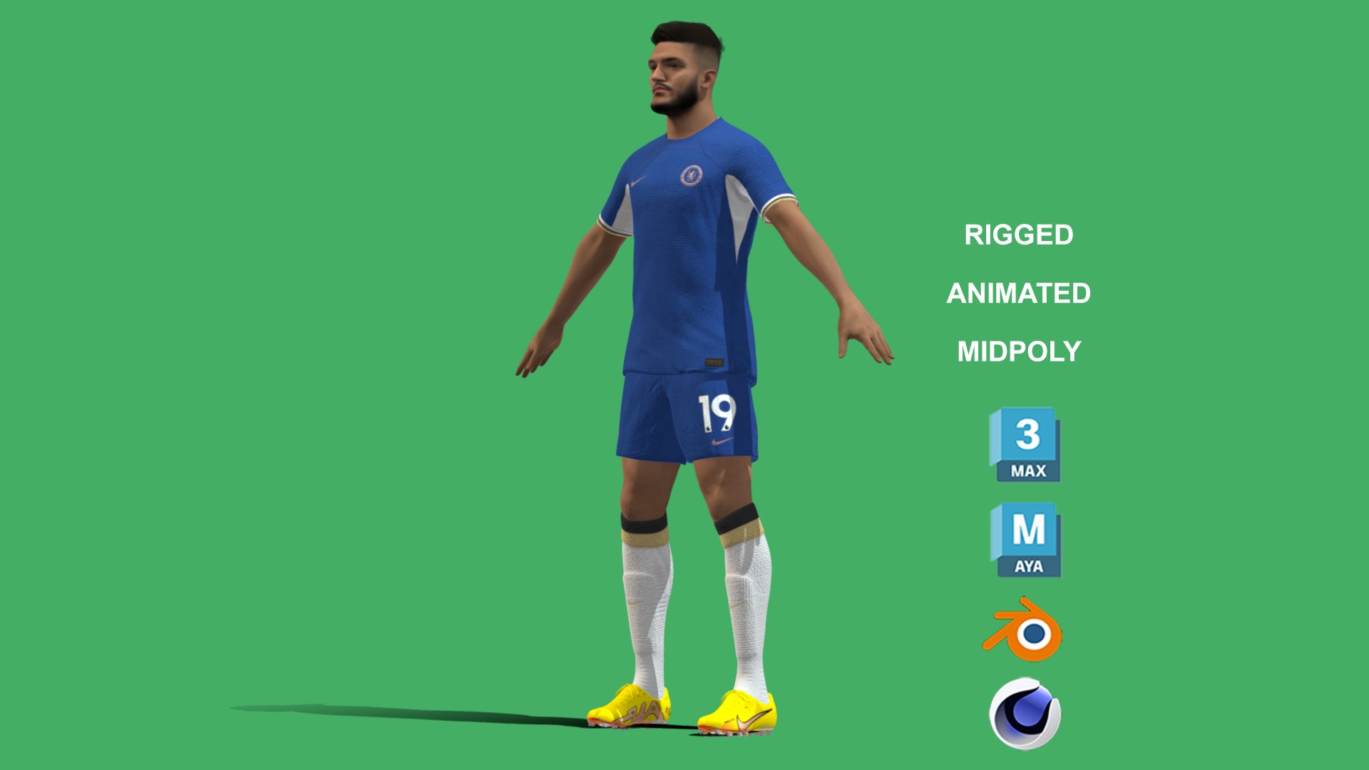 3D Rigged Armando Broja Chelsea 2024 3D Model - TurboSquid 2145161