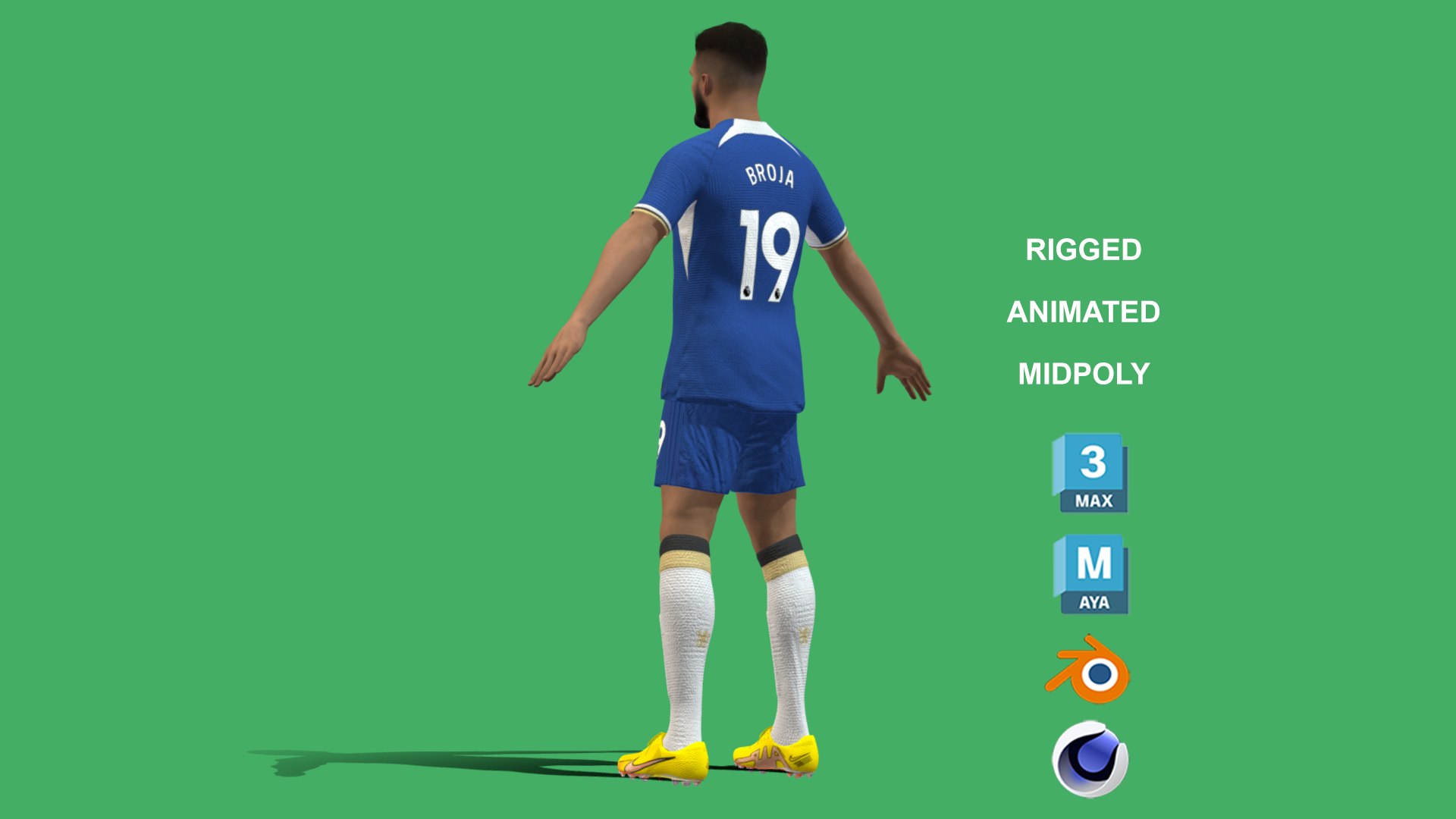 3D Rigged Armando Broja Chelsea 2024 3D Model - TurboSquid 2145161
