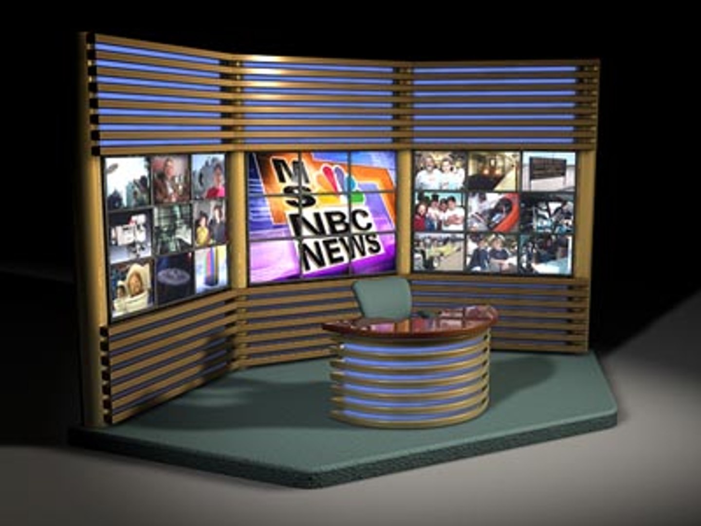 Tv News Set 3d Model
