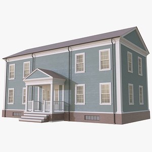 Colonial House 3D Models for Download | TurboSquid
