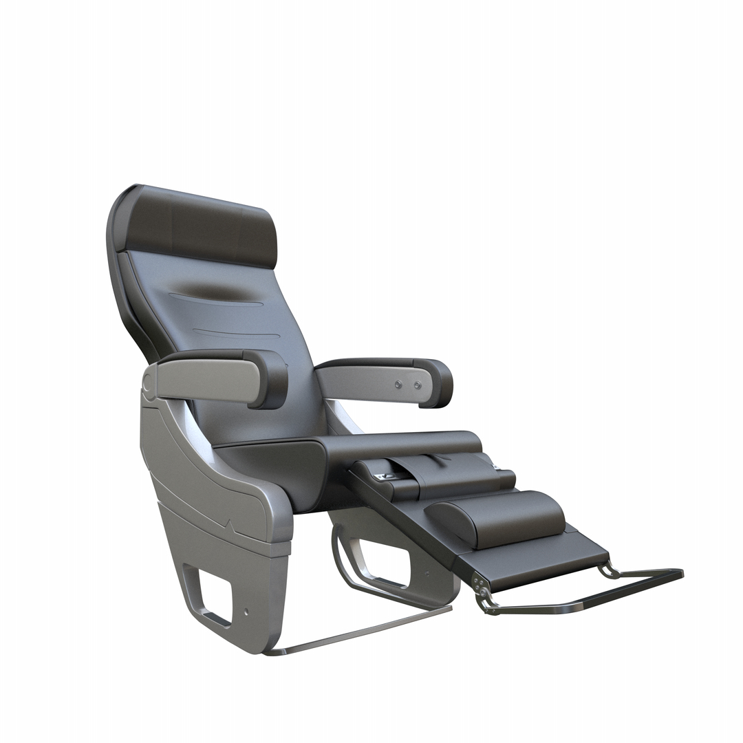 3D chair airplane aircraft seat model - TurboSquid 1376890