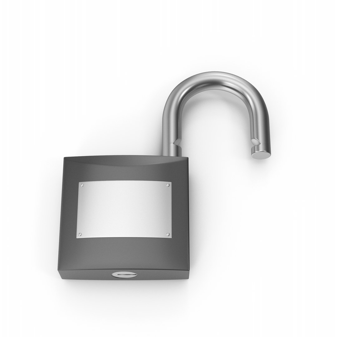 3D Unlocked Padlock - TurboSquid 2070127