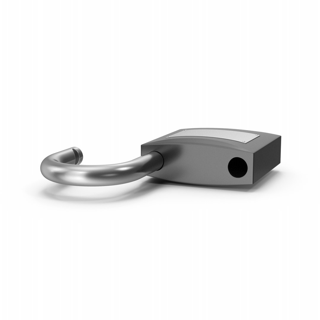 3D Unlocked Padlock - TurboSquid 2070127