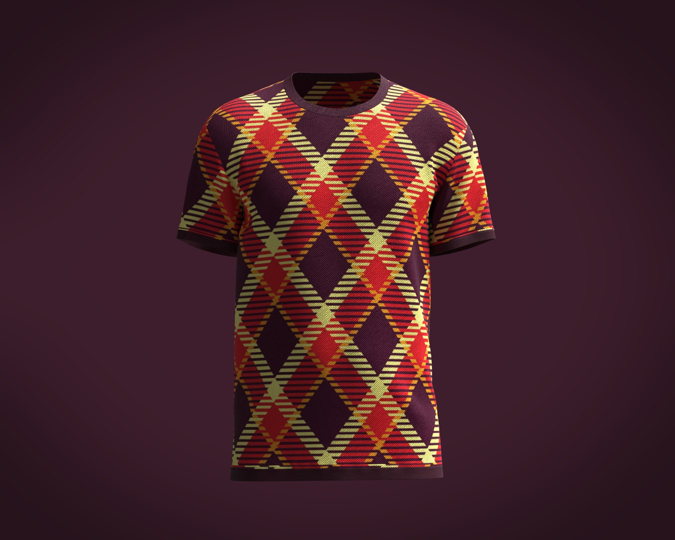 3D Mens Red Print T-Shirt model - TurboSquid 1940531