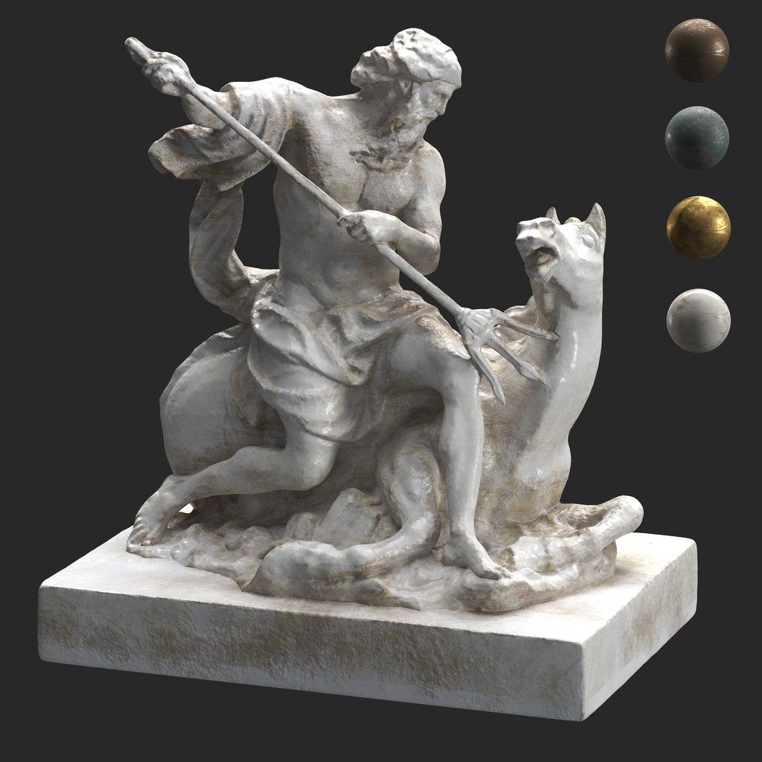 Neptune Statue 3D Model - TurboSquid 2089445