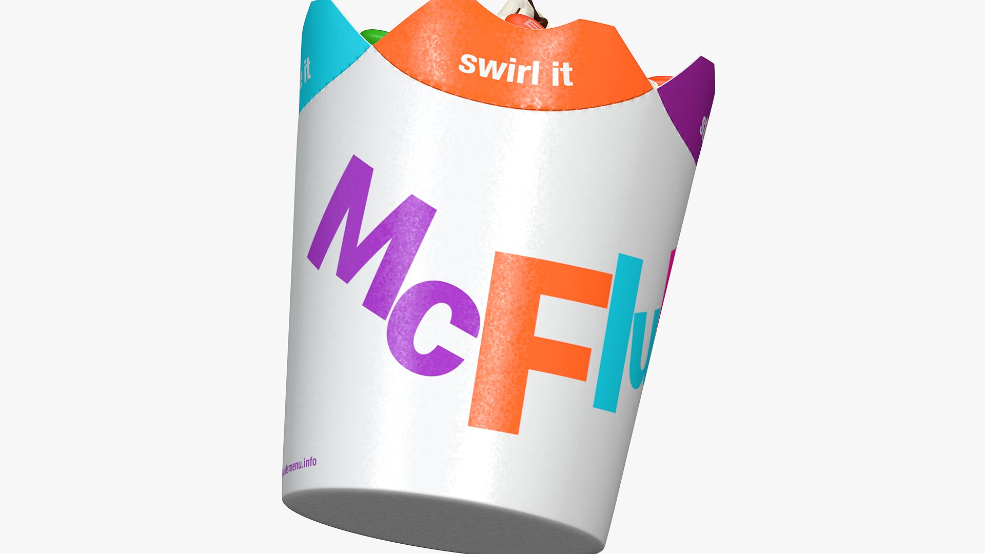 3D McFlurry Dessert Icecream M And Ms Model - TurboSquid 2101207