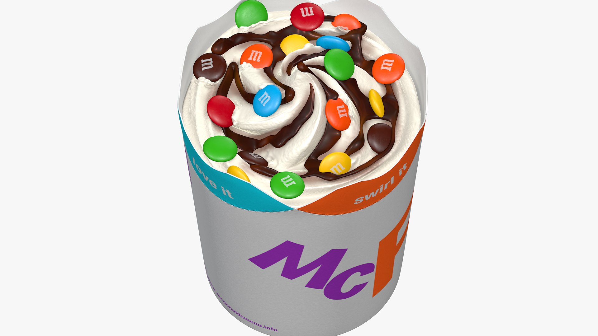 3D McFlurry Dessert Icecream M And Ms Model - TurboSquid 2101207