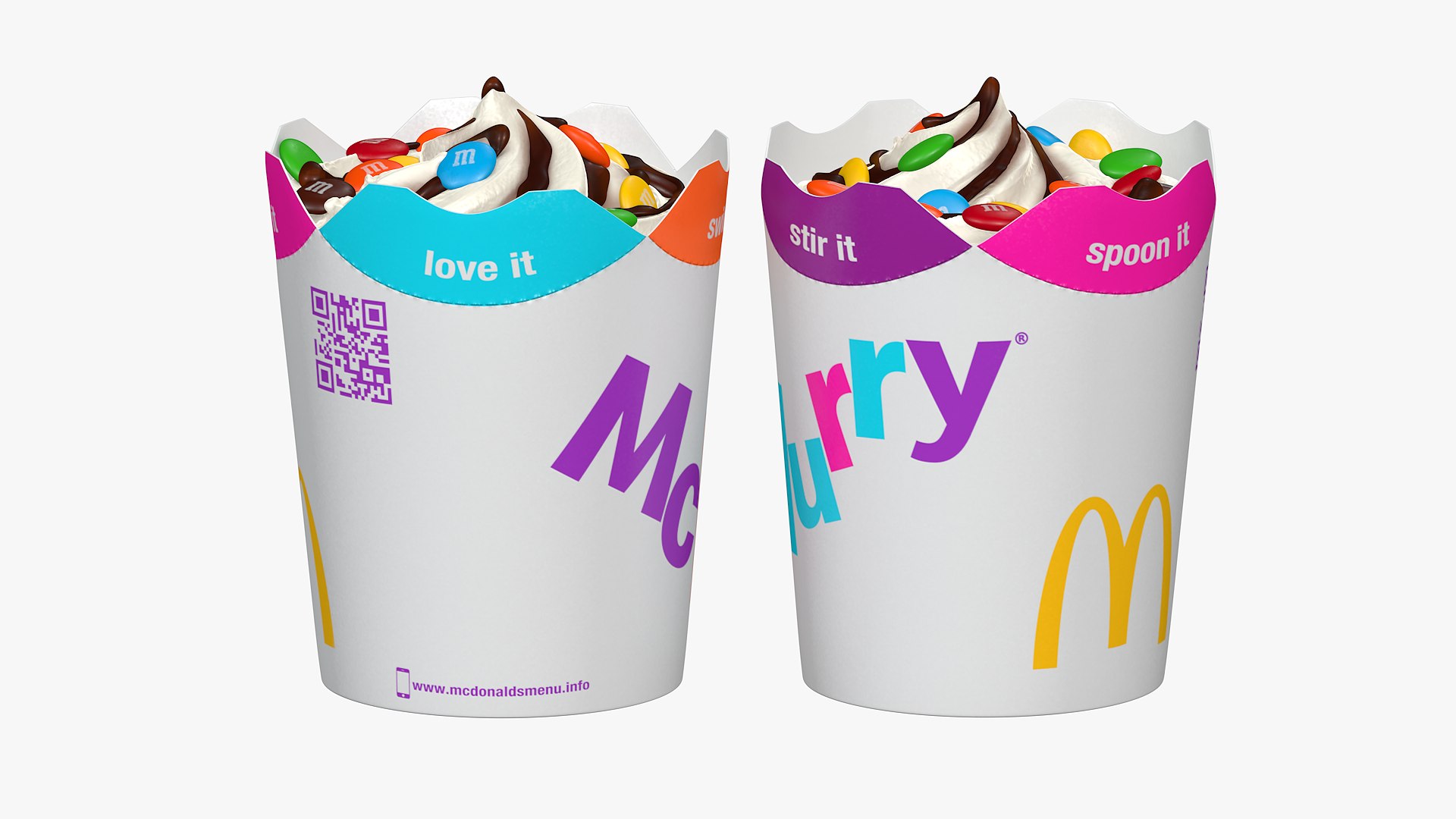 3D McFlurry Dessert Icecream M And Ms Model - TurboSquid 2101207
